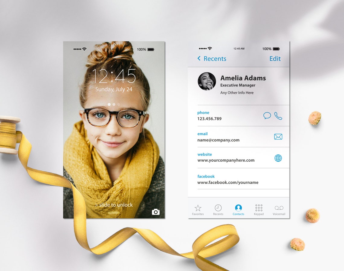 Business Card. Iphone Business Card. Calling Card. Modern | Etsy