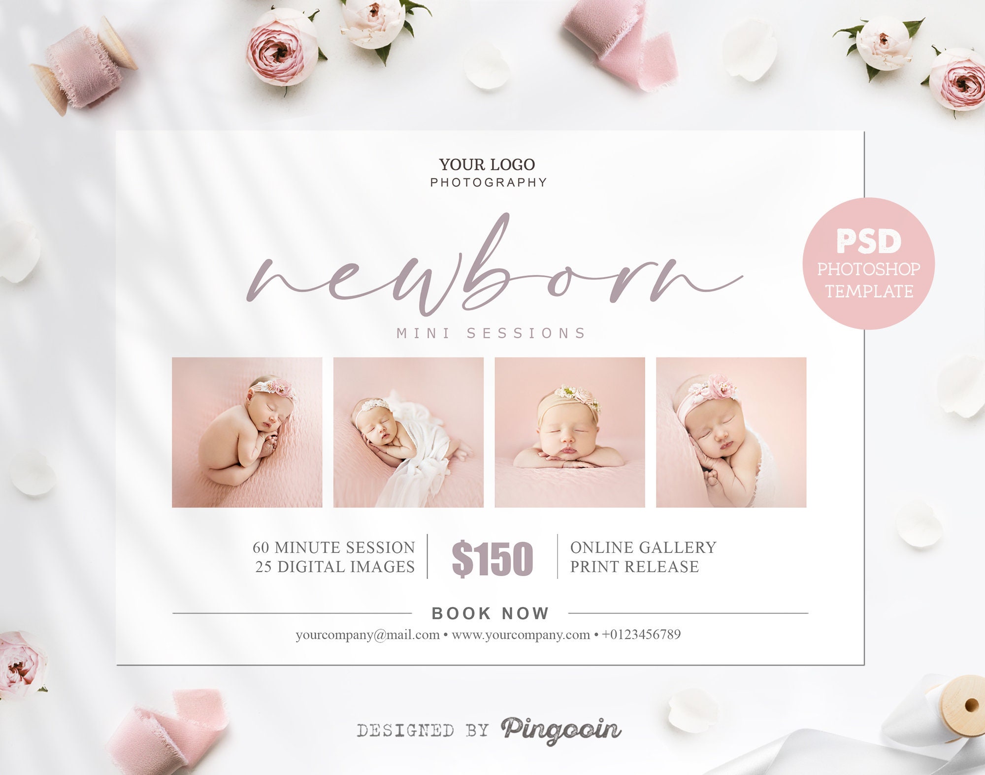 Newborn Mini Session Template. Mini Session Marketing Board. Newborn ...