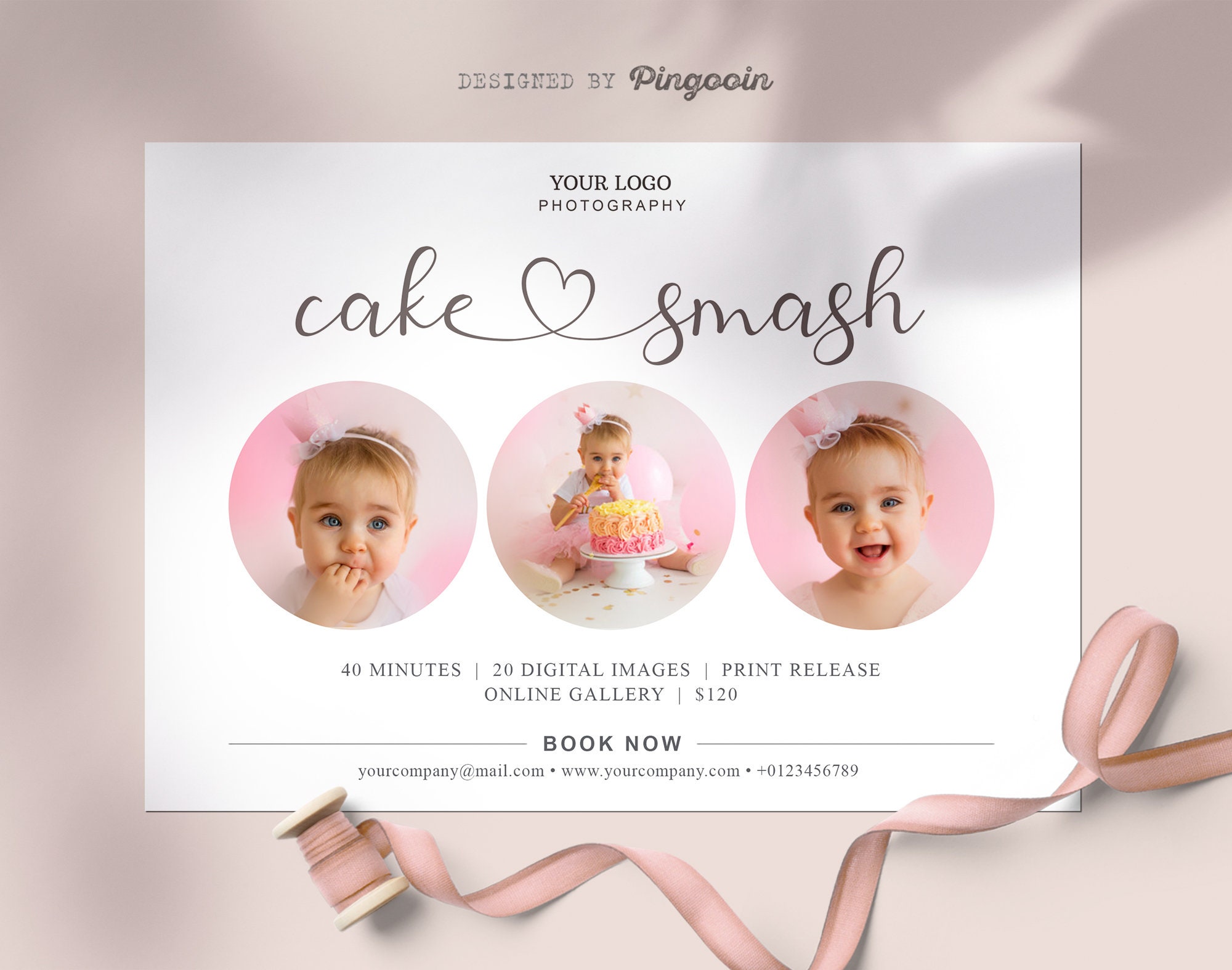 Cake Smash Mini Session Template. Cake Smash Marketing Board. - Etsy