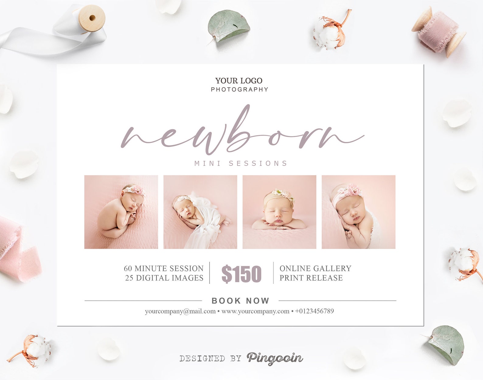 Newborn Mini Session Template. Mini Session Marketing Board. Newborn ...