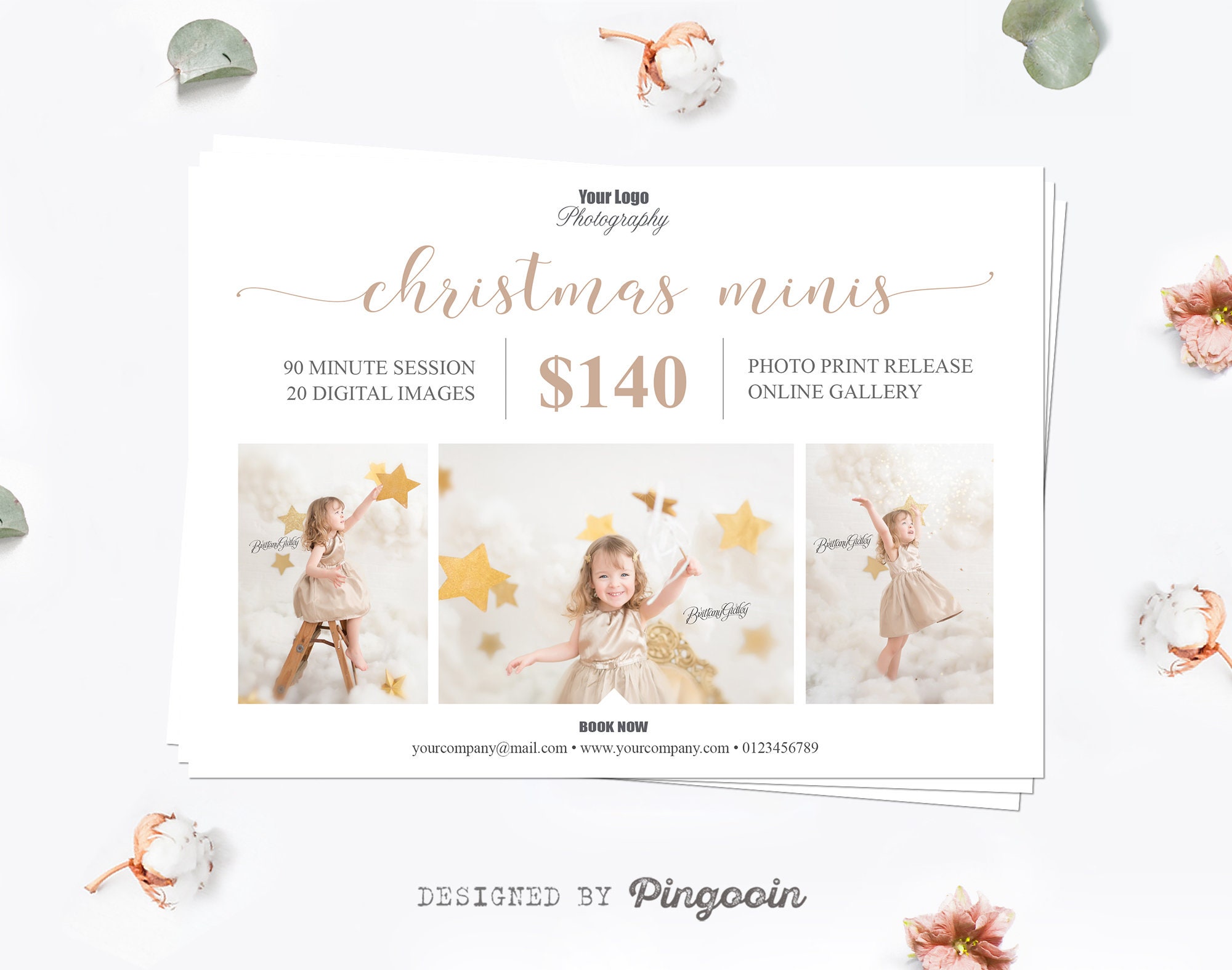 Christmas mini session template. Holiday mini session flyer. | Etsy