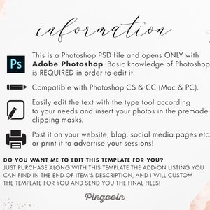 Price List Template. Maternity Photography Pricing Guide. | Etsy