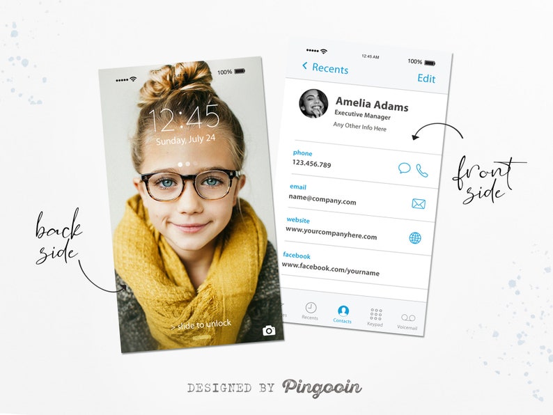 Business Card. Iphone Business Card. Calling Card. Modern - Etsy Canada