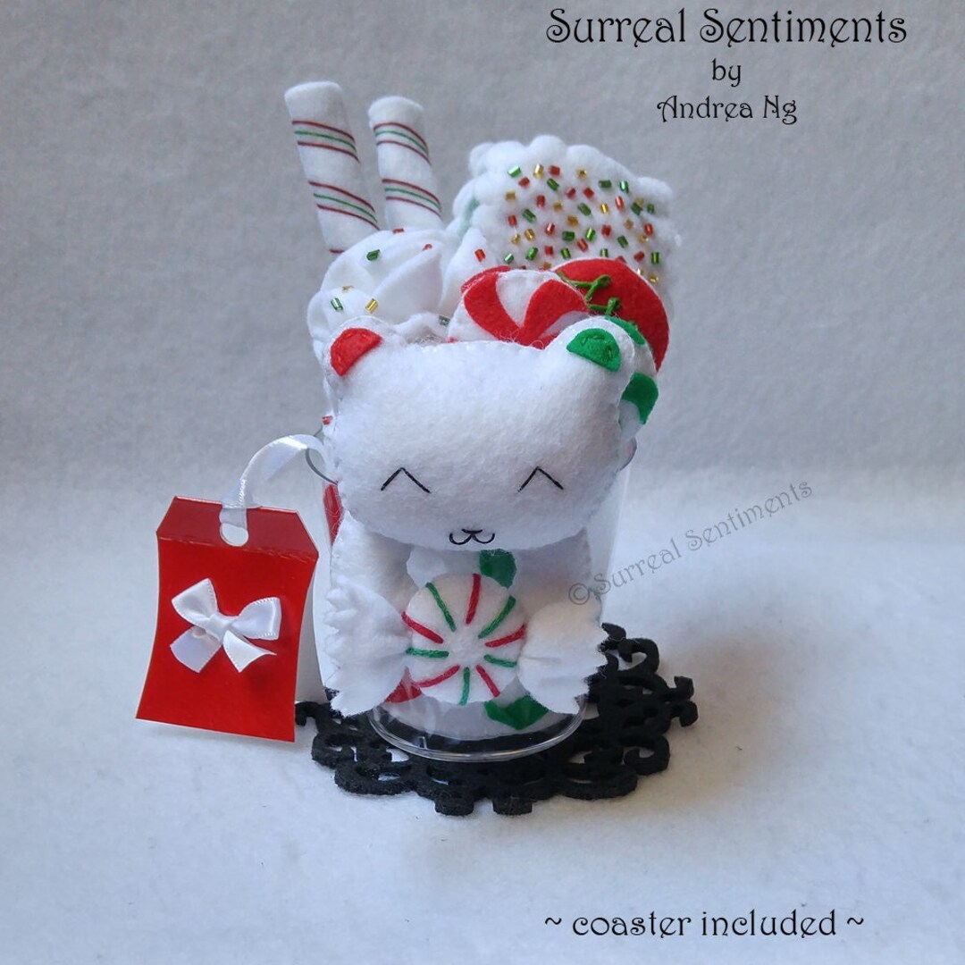 Peppermint Candy Holiday White Bear Parfait Christmas Ornament ...