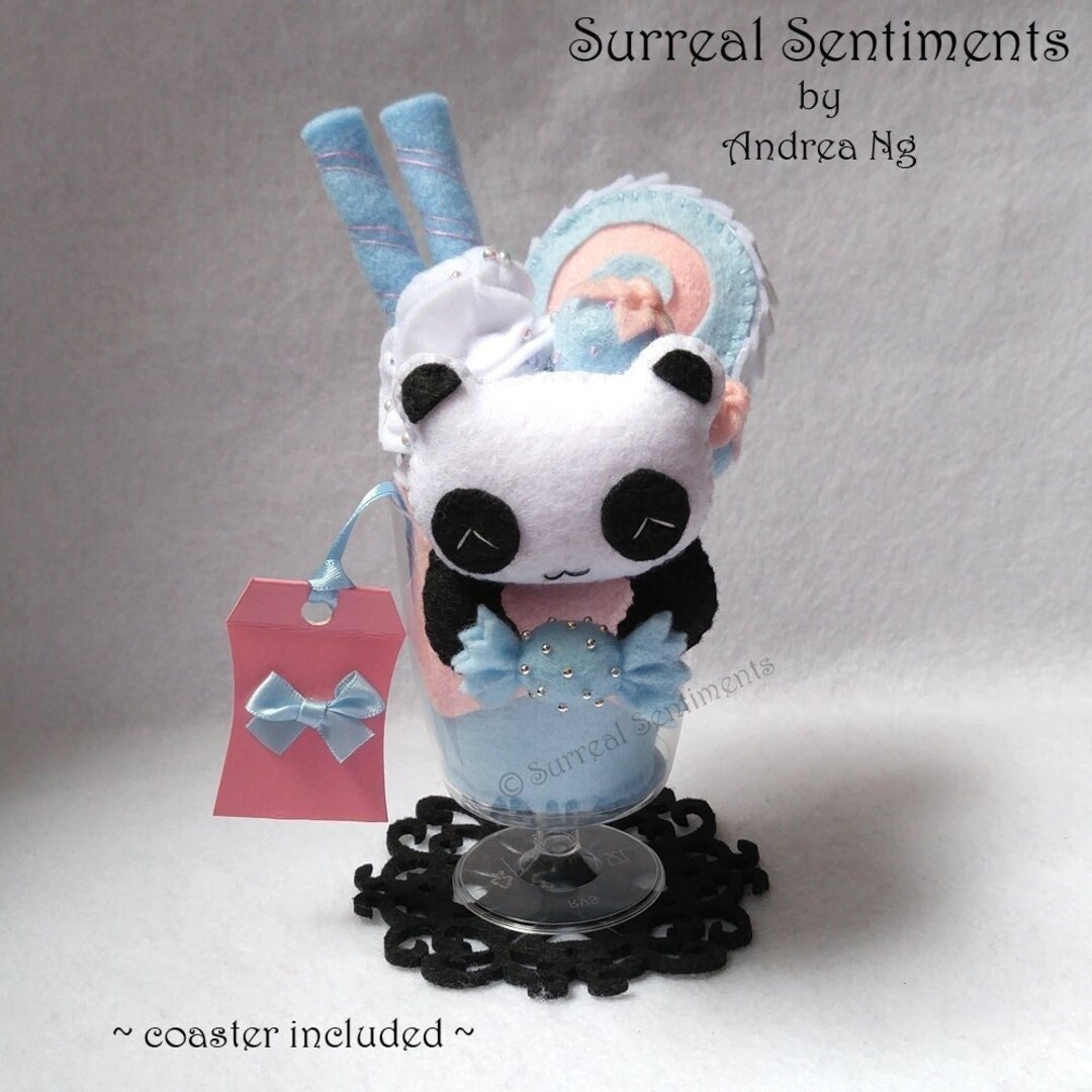 Cotton Candy Ice Cream Panda Sundae Kawaii Dessert Panda Cafe Room ...