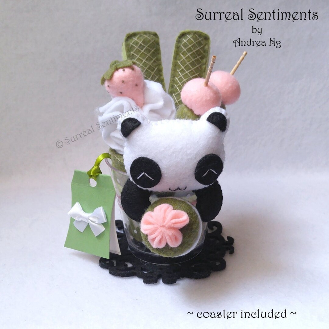 Matcha Green Tea Panda Parfait Matcha Lover Panda Gift Green Tea Dango ...