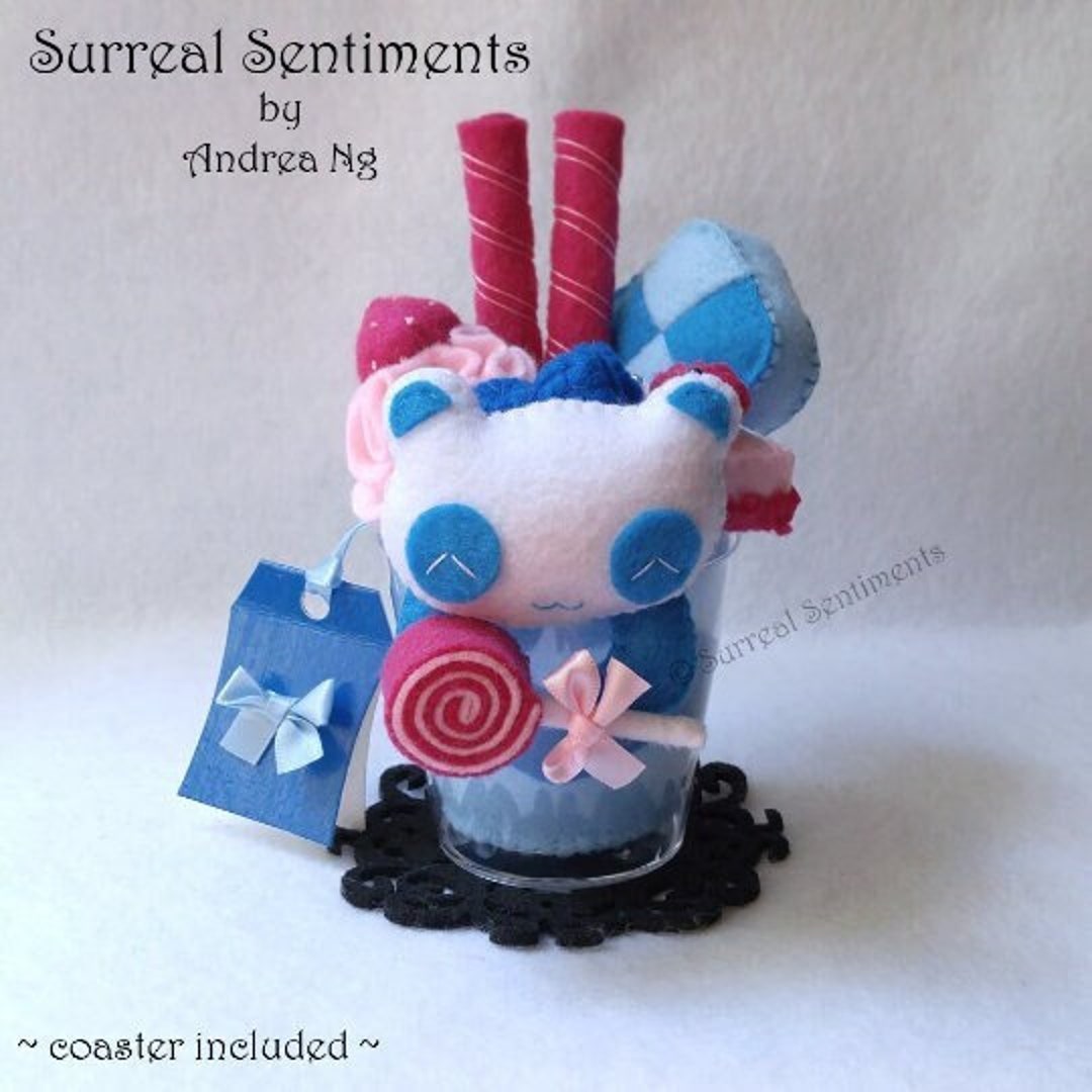 Blue Raspberry Lollipop Panda Parfait Kawaii Lolipop Decor Pop Candy ...