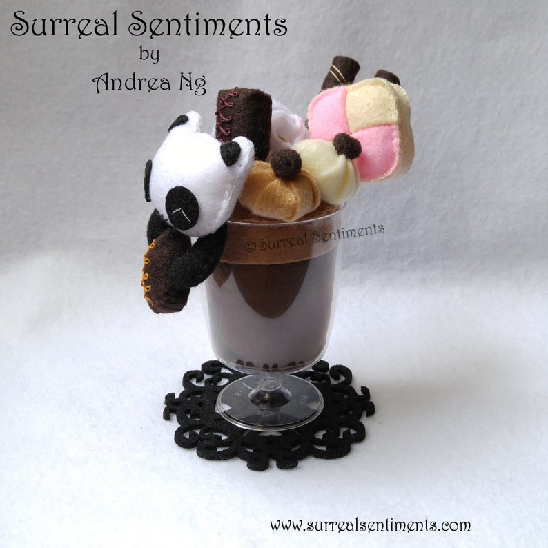 Panda Espresso Chocolate Sundae Cup Ice Cream Coffee Coffee - Etsy