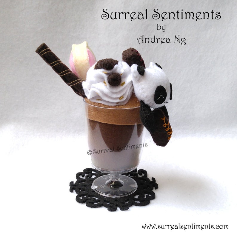 Panda Espresso Chocolate Sundae Cup Ice Cream Coffee Lovers | Etsy