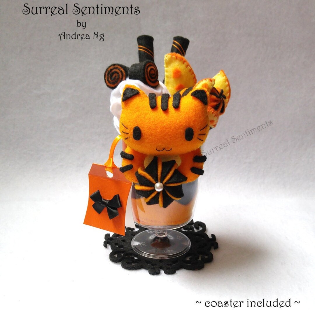 Orange & Licorice Ice Cream Toyger Cat Plush Plush Ice Cream Dessert ...