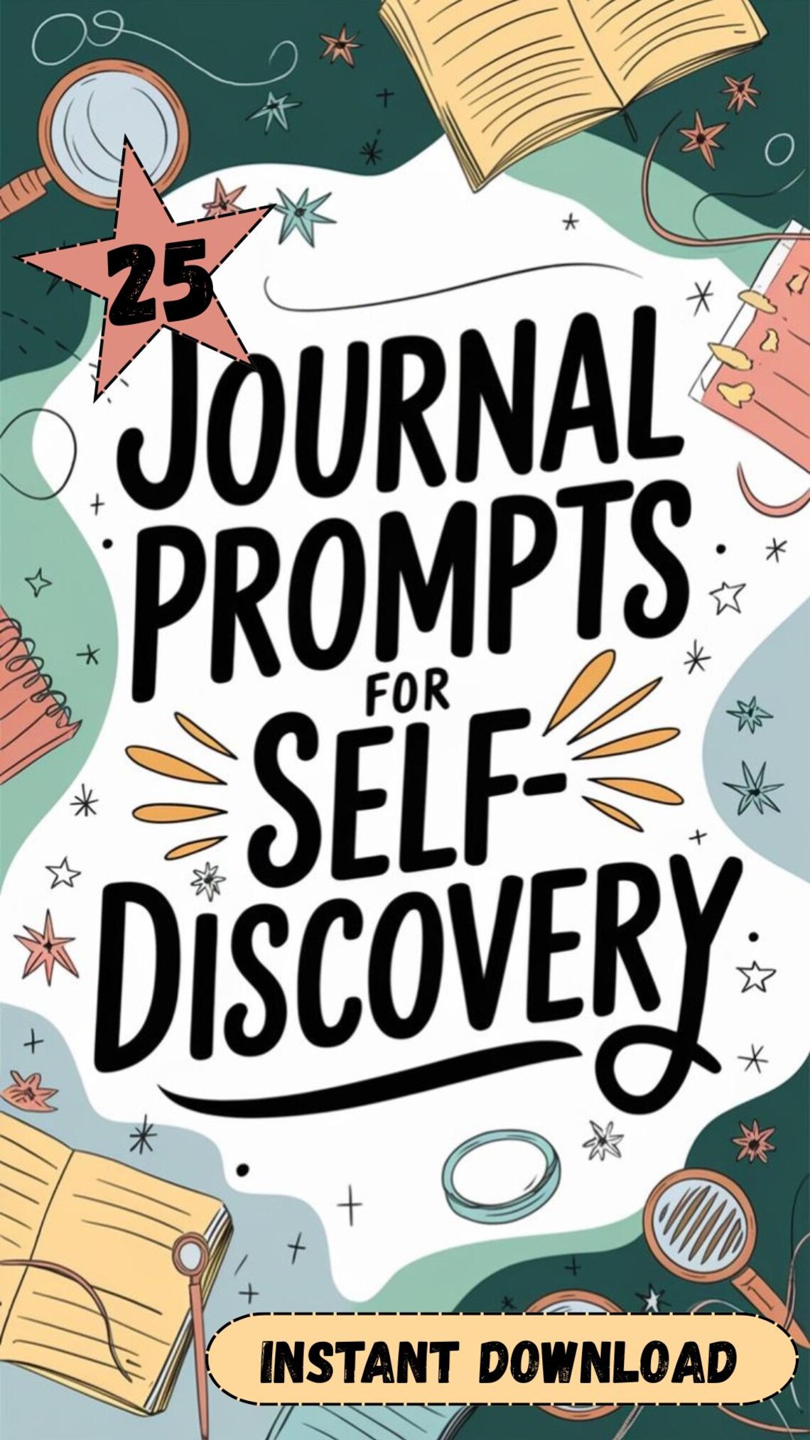 Self-discovery Journal | Journal With Prompts | 25 Journal Prompts ...