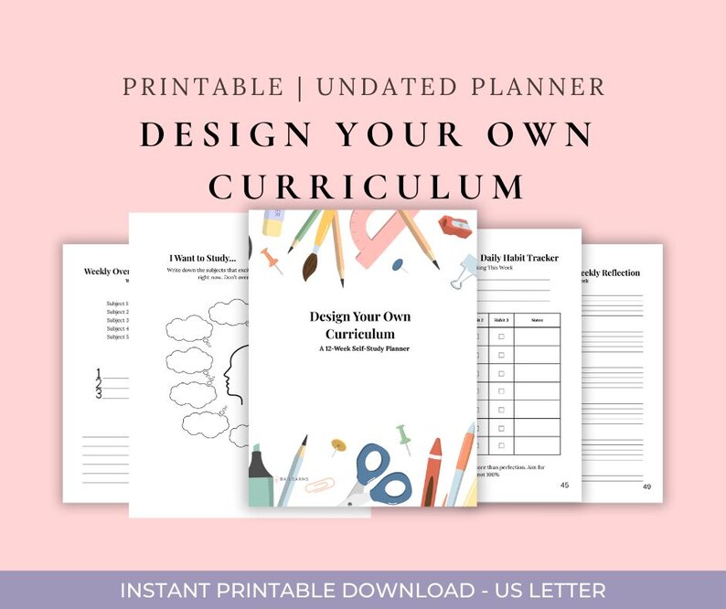 Self-study Planner | 12-week Curriculum Workbook (PDF) - Etsy
