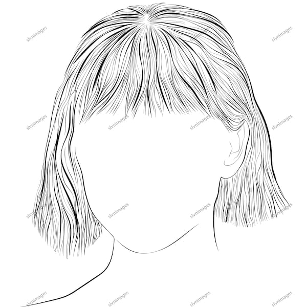 Short Hairstyle Bob - Etsy