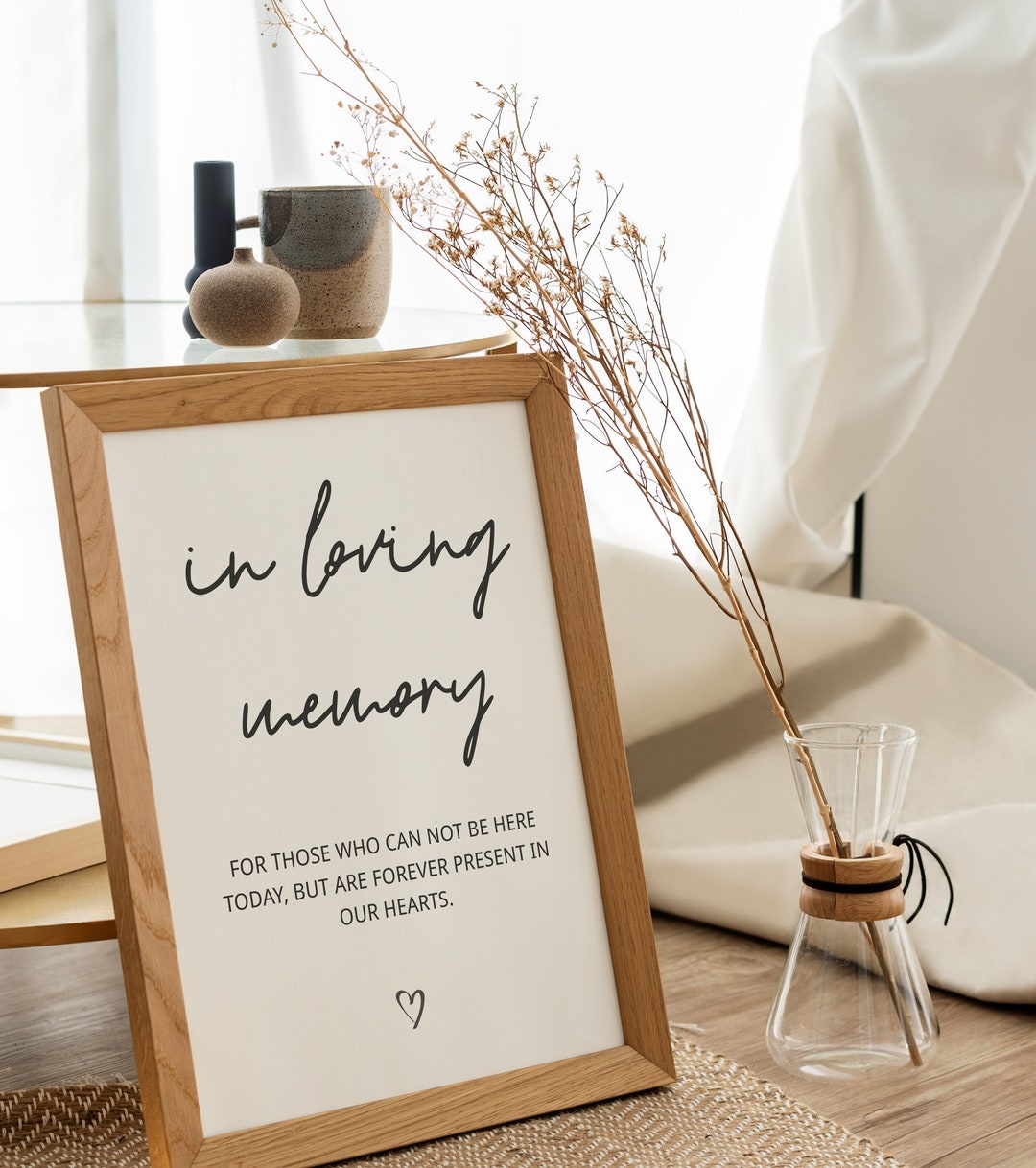 DIY in Loving Memory Editable Printable Sign Template for Wedding ...