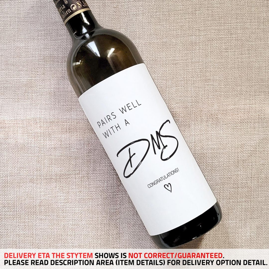 DMS Degree Doctor of Medical Science Gift, Dms Wine Label, Graduation ...