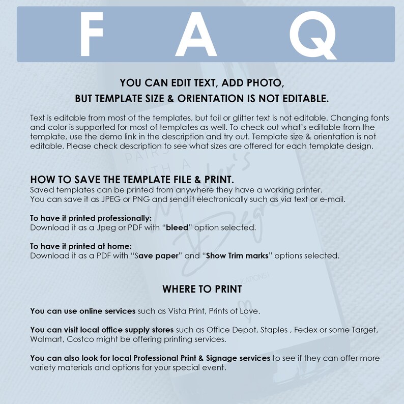 DIY in Loving Memory Editable Printable Sign Template for - Etsy