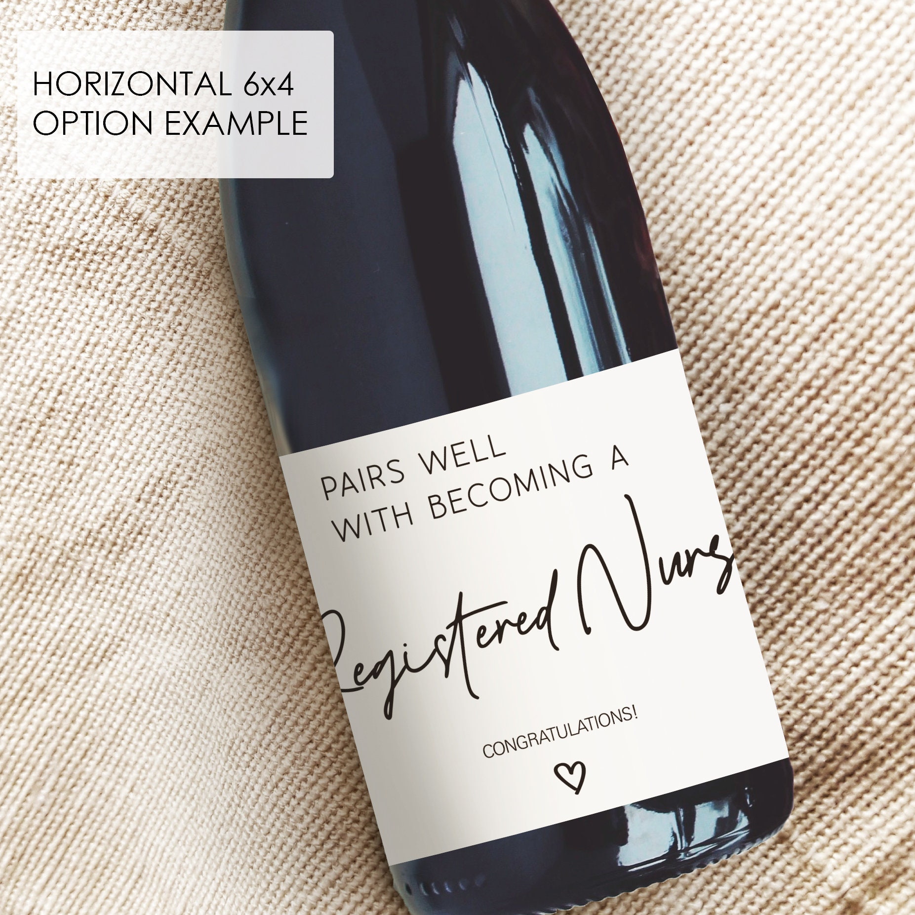 Registered Nurse Graduation RN Wine Label Nursing School - Etsy