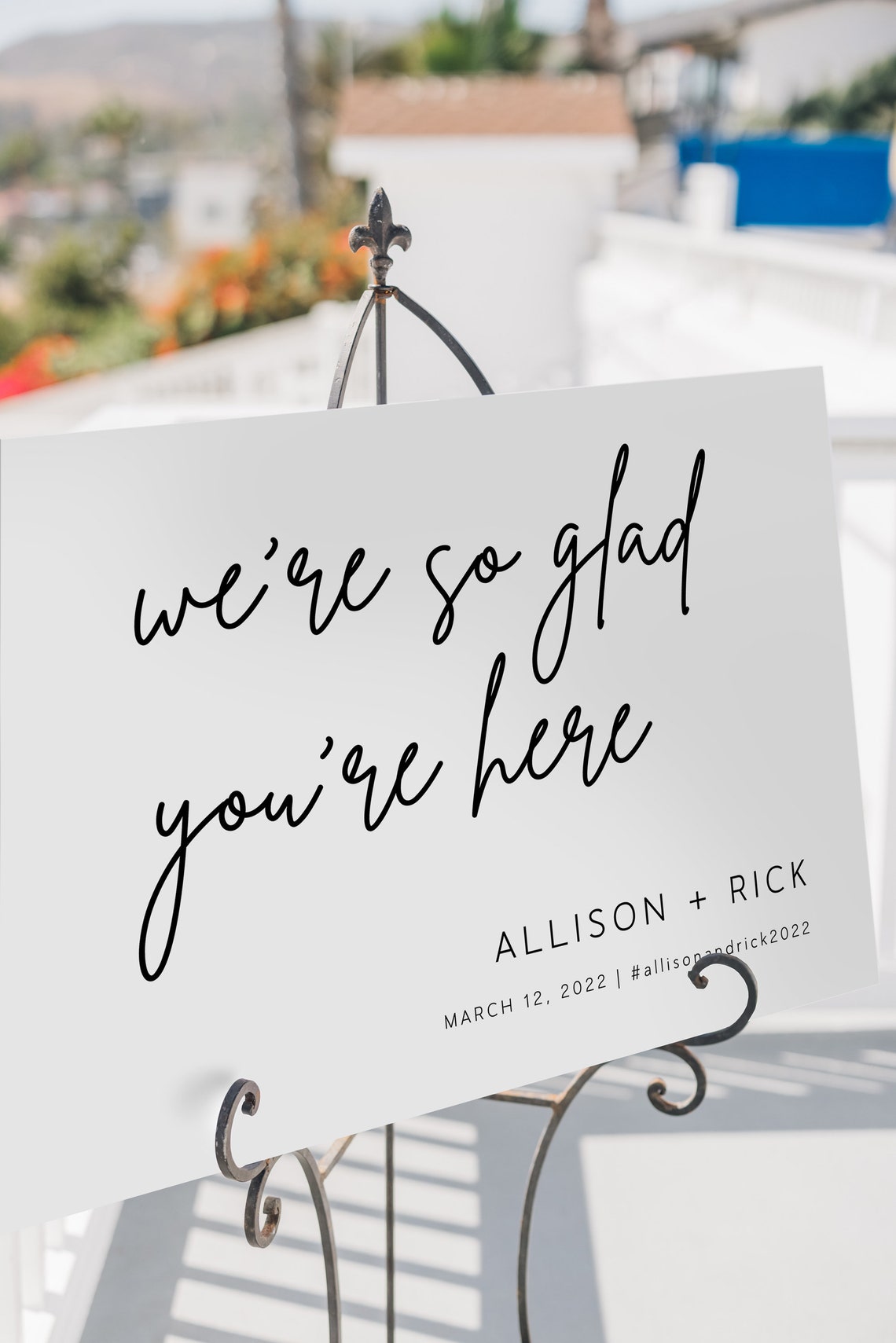 Welcome Sign Board Template for Wedding Ceremony Reception - Etsy