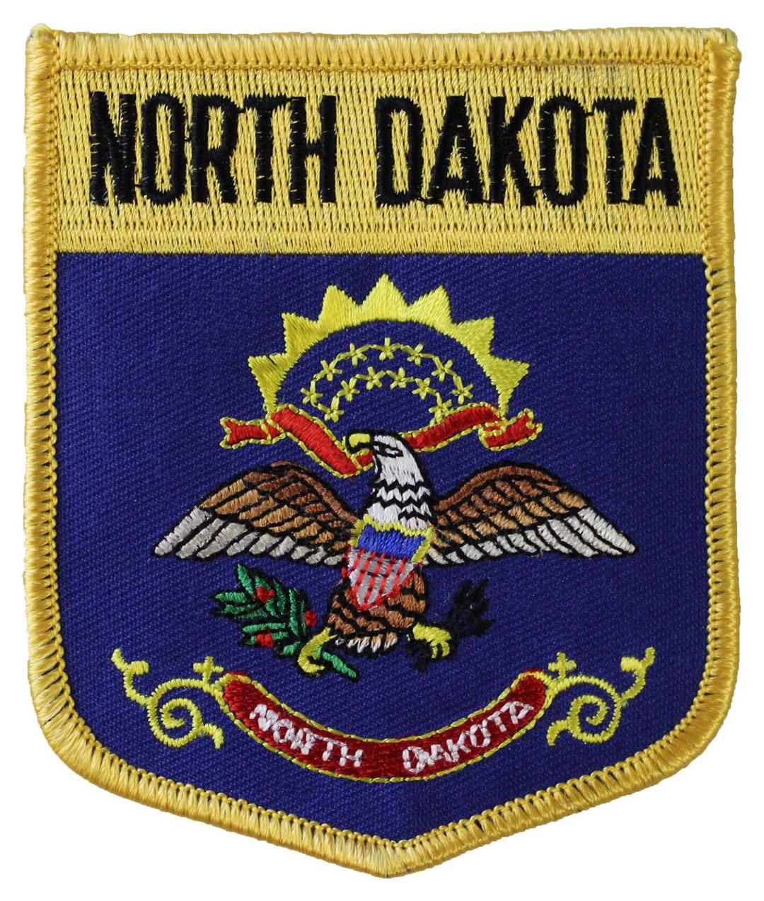 North Dakota Flag Shield Patch - Etsy