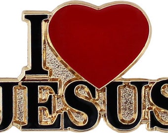 Christian Button I HEART Jesus I Love Jesus Pin Christian Pin Jesus ...