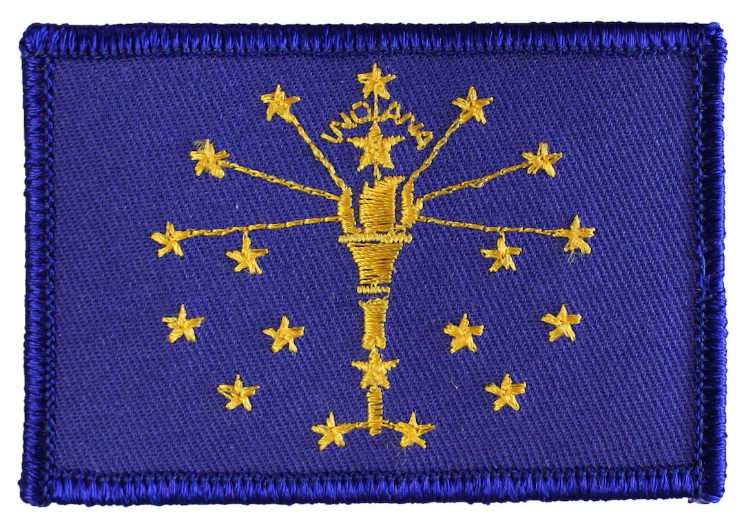 Indiana Flag Rectangular Patch - Etsy