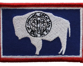 Wyoming State Flag Patch Full Color Embroidered Patch 2 X 2.875 - Etsy