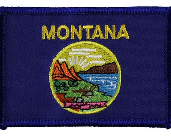 State Flag Shield Montana Patch Badge Travel USA Embroidered - Etsy