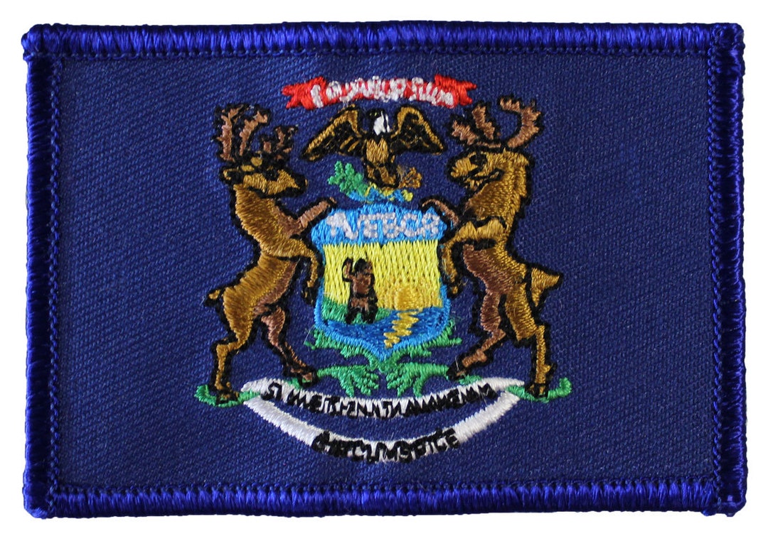 Michigan Flag Rectangular Patch - Etsy