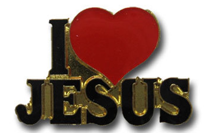 I Love Jesus Lapel Pin | Etsy