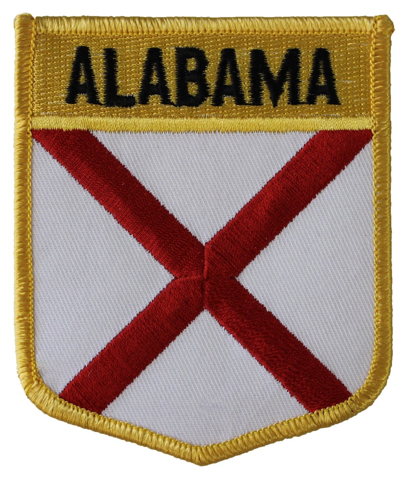 Alabama Flag Shield Patch - Etsy