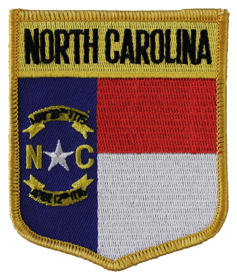 North Carolina Flag Shield Patch - Etsy