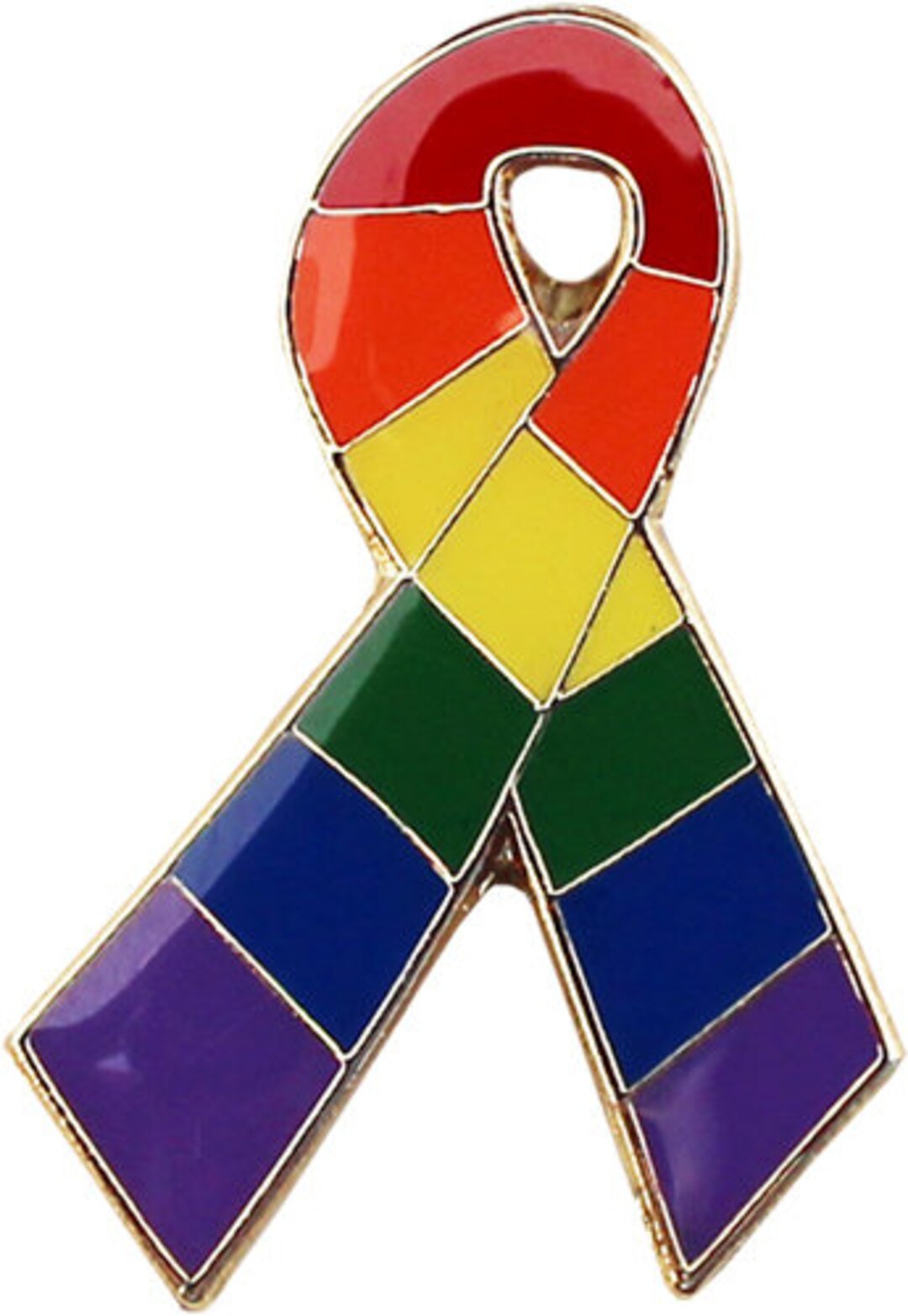 Rainbow Flag Lapel Pin (ribbon) - Etsy
