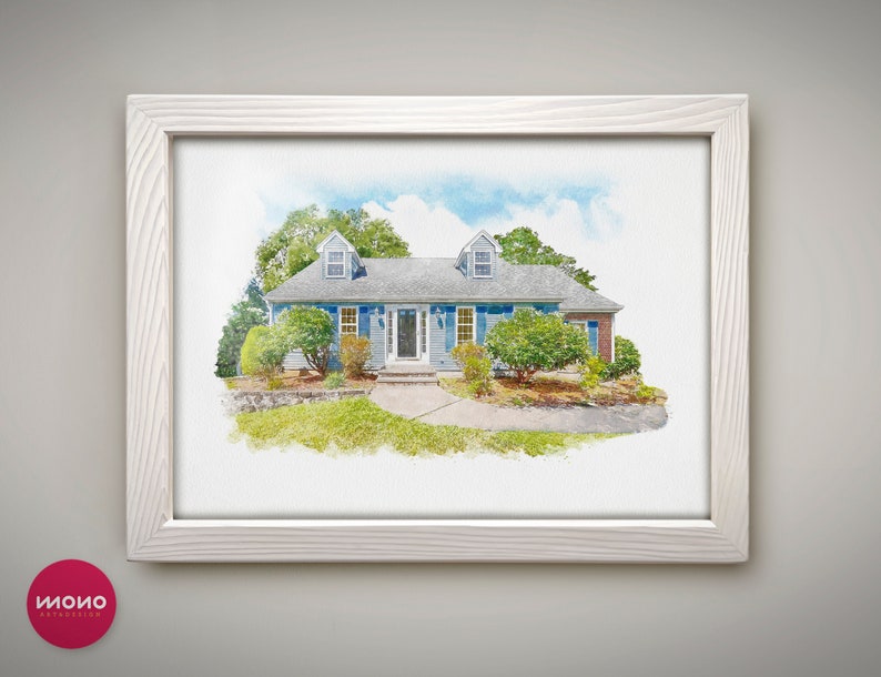 Home Portrait,watercolor House Painting,personalized Housewarming Gift ...