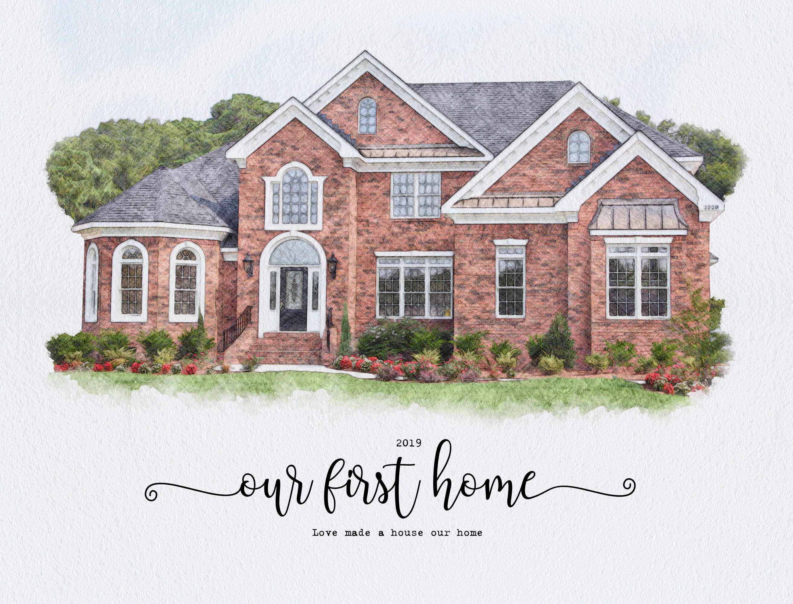 Custom Watercolor House Portraitwatercolor House - Etsy