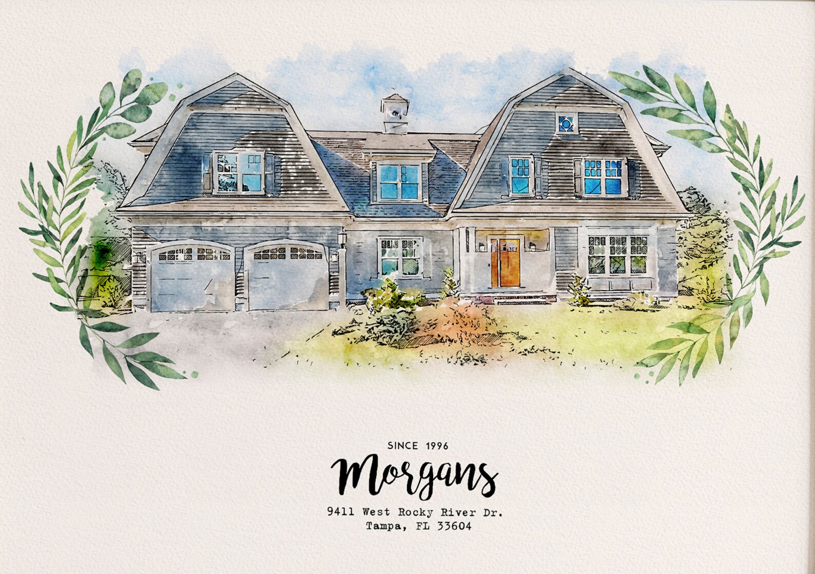 Custom Watercolor House Portraitwatercolor House - Etsy