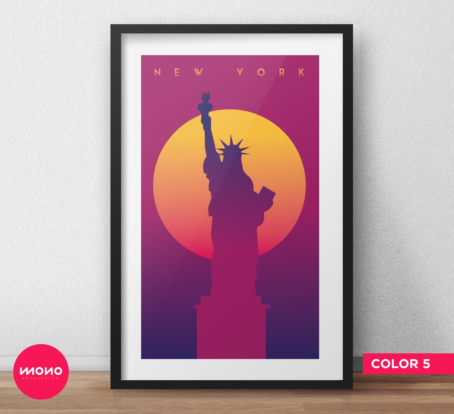 Statue of Liberty Illustration Poster, New York Poster, New York ...