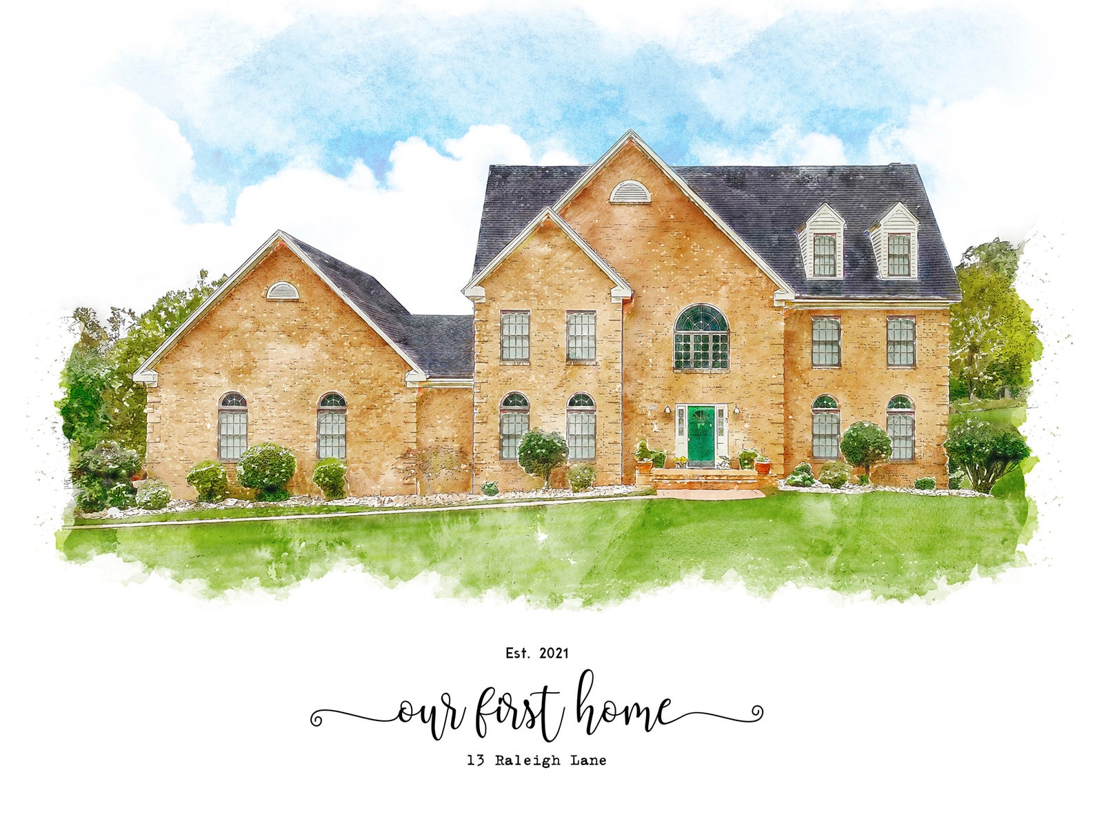 Watercolor House Portraitwatercolor House - Etsy