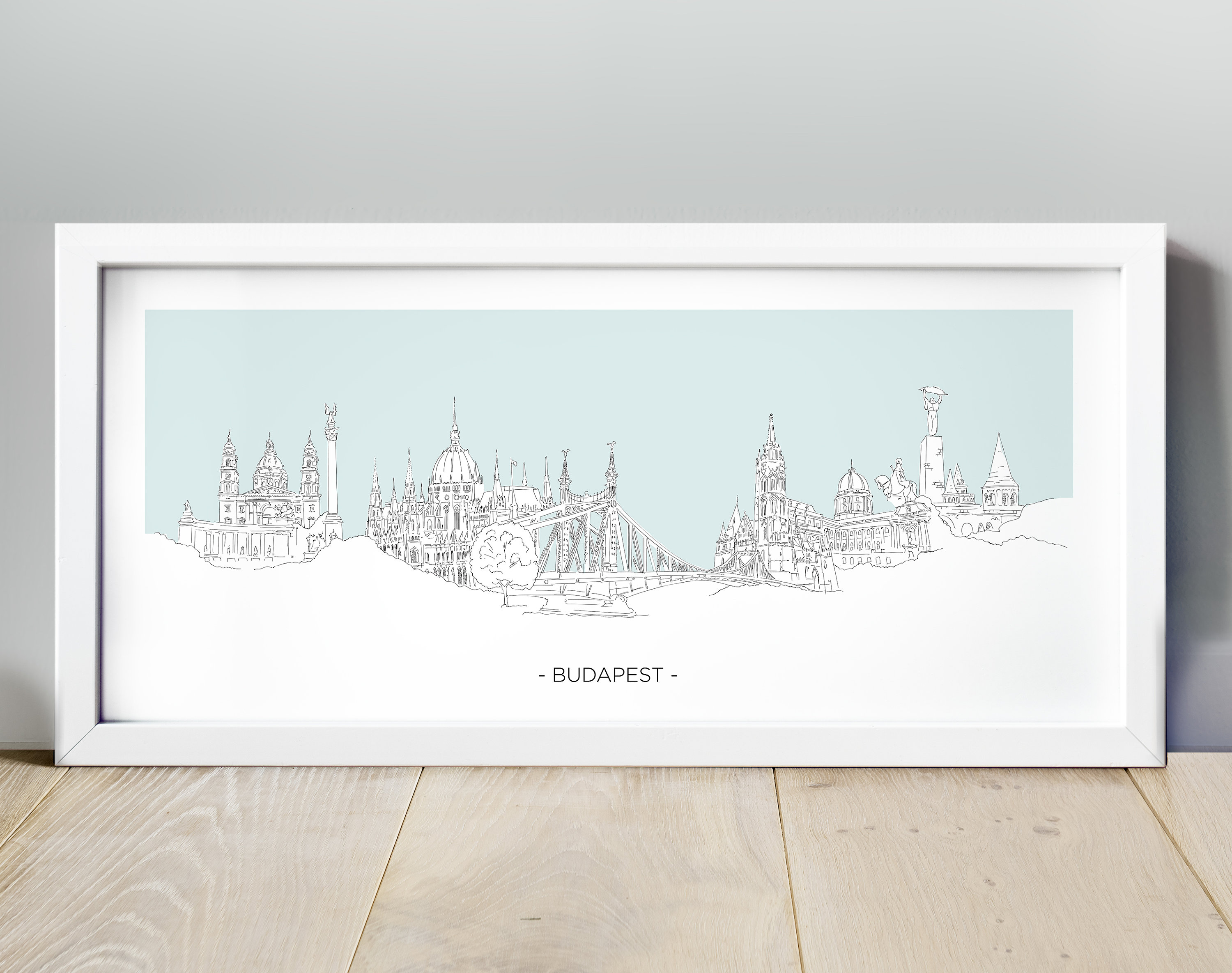 Custom City Sketch Poster, Hand Drawing Panoramic Poster, Custom City ...