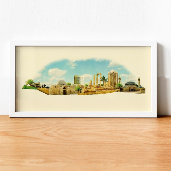 Watercolor Amman City Illustration Amman Artwork Amman | Etsy