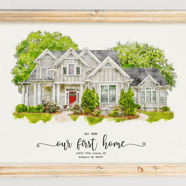 Custom House Portrait - Etsy