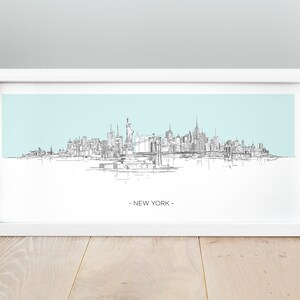 Custom City Sketch Poster, Hand Drawing Panoramic Poster, Custom City ...