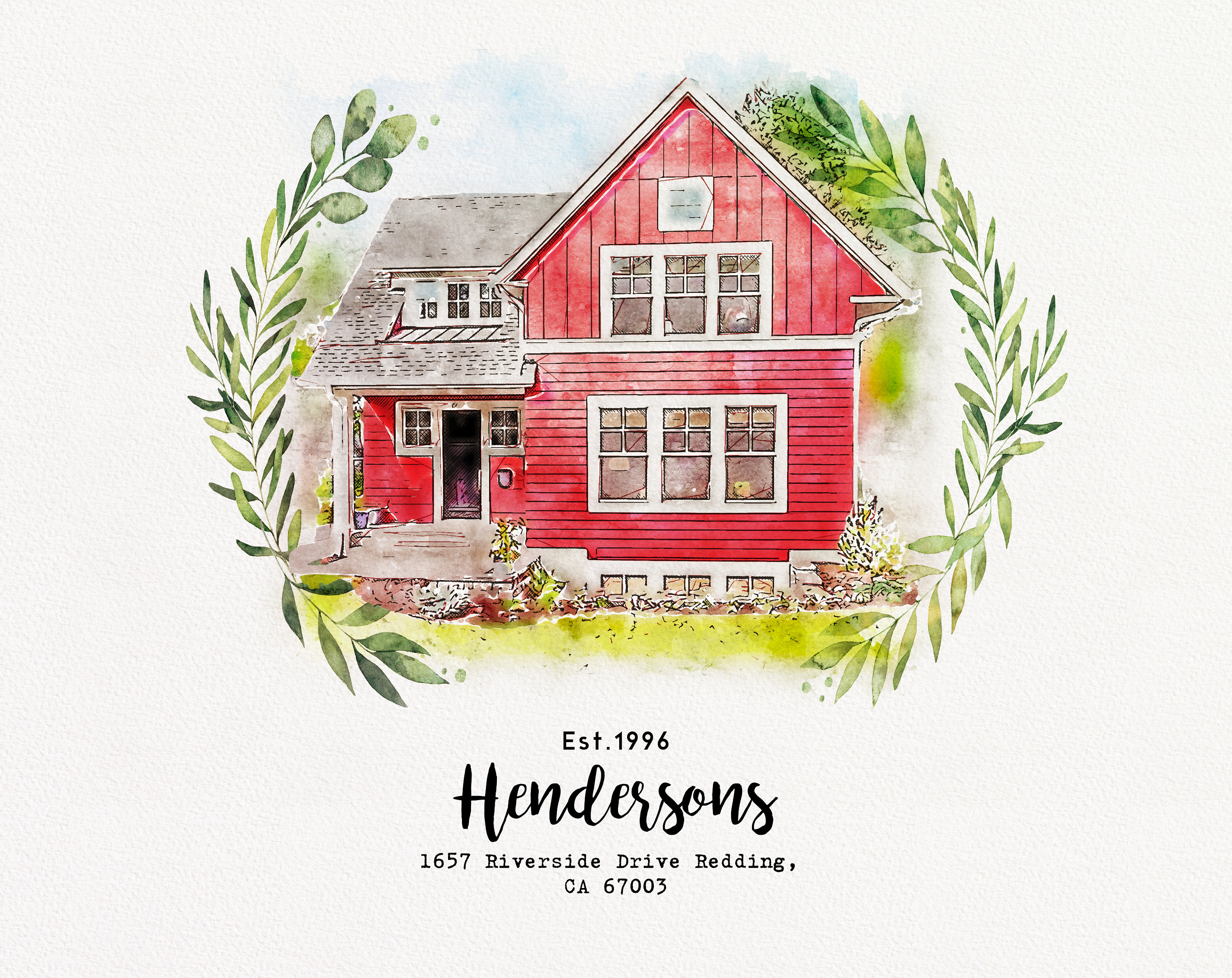 Custom Watercolor House Portraitwatercolor House - Etsy