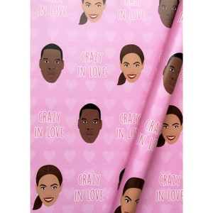 Jayz & Beyonce Gift Wrap Wrapping Paper Celebrity Wrapping Paper Crazy ...