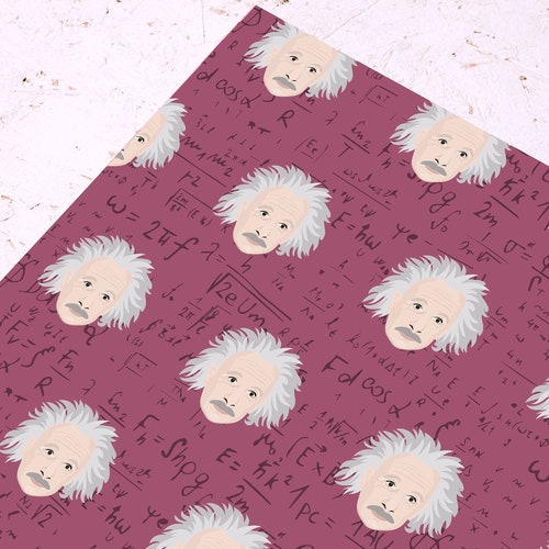Albert Einstein Wrapping Paper Einstein Gift Wrap Science - Etsy