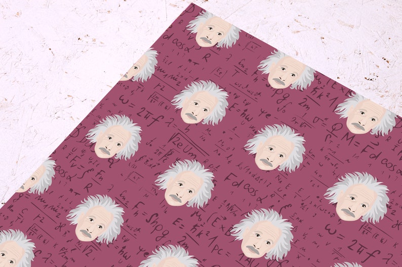 Albert Einstein Wrapping Paper Einstein Gift Wrap Science - Etsy