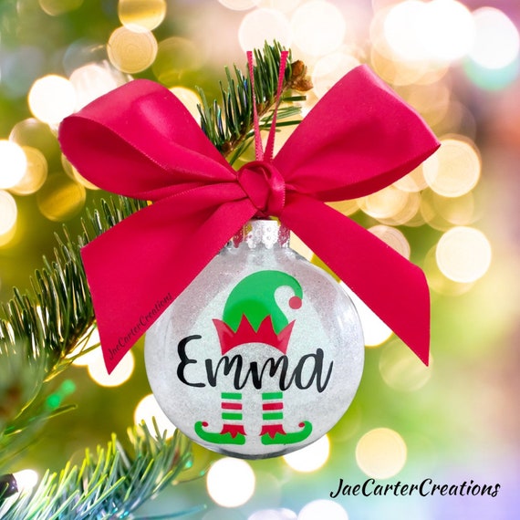 Elf Ornament Personalized Kid's Elf Ornament Elf - Etsy