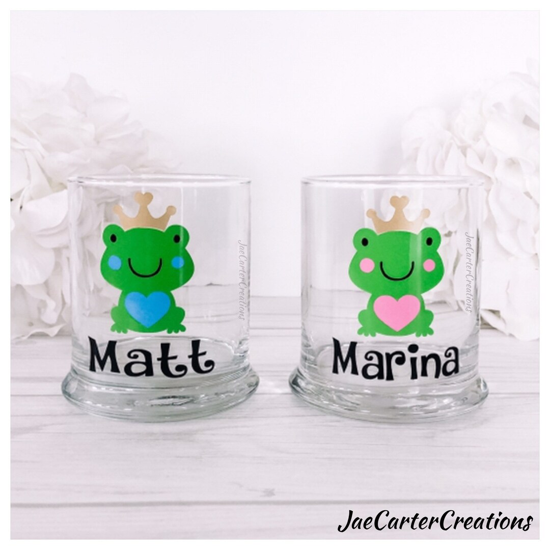 Frog Toothbrush Holder, Personalized Frog Glass Toothbrush Holder ...
