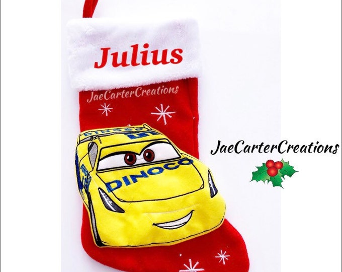 Disney Pixar Movie Cars Themed Christmas Stocking, Cars Christmas ...