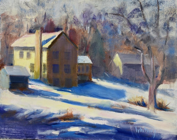 Snowy Winter Landscape Lovely Winter Sun Creates Long Shadows | Etsy