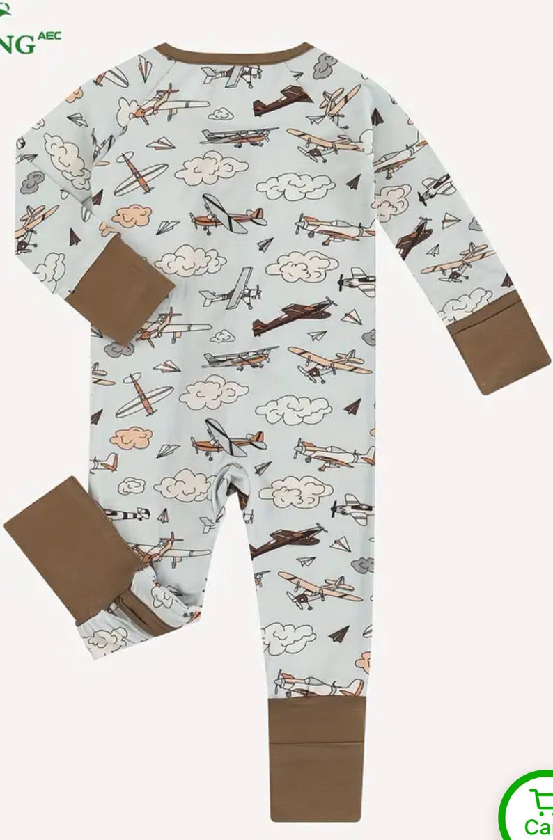 Vintage Airplane Print Bamboo Sleeper - Etsy